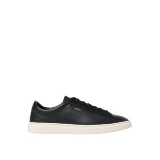 HUGO BOSS Homme, Chaussures, Noir, Taille: 44 EU Baskets en cuir &agrave; lacets
