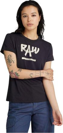 G-Star G-Star RAW Damen Calligraphy Graphic Top, Schwarz (dk Black D24498-D511-6484), XXS