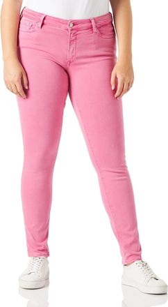 Replay Damen Luzien Rose Label Jeans, 363 Bright Fuchsia, 27W / 28L