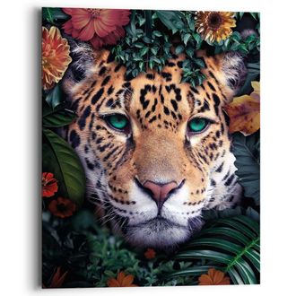 Reinders Wandbild, Leopard, Schlafzimmer, Bilder, Wanddeko, Room Decor, MDF, Mehrfarbig, 50 x 40cm