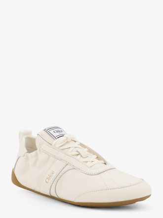Chlo&eacute; Womens Sneakers Leather Beige Trainers
