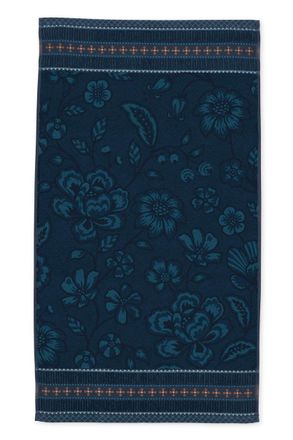Pip Studio Badetuch Jasmin Jacquard Dunkelblau 55x100cm