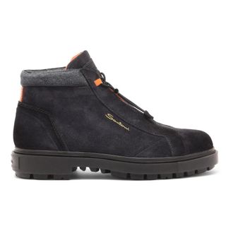 Santoni Botte de randonn&eacute;e en daim - Homme - Chaussures - Bleu - Taille: 41 1/2 EU