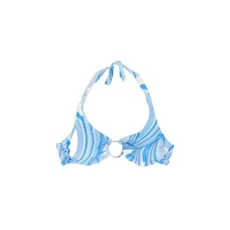 Melissa Odabash Femme, Maillots de bain, Bleu, Taille: 40 FR Brussels Twirl Bikini Top