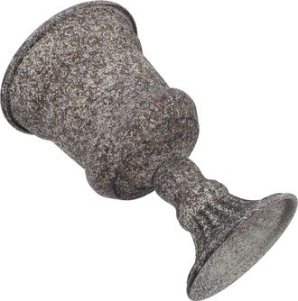 Valiclud Vintage Metall Urnenpflanzgef&auml;&szlig; mit Sockel Rustikaler Blumentopf f&uuml;r Balkon Veranda und Innenraum Dekorative Gartenurne im Used Look f&uuml;r Landhausstil 