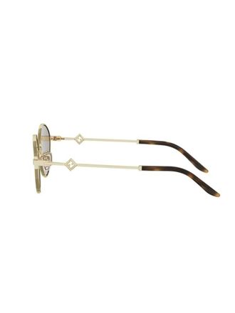 Fendi FE40217U Round Metal Frame Sunglasses - Gold
