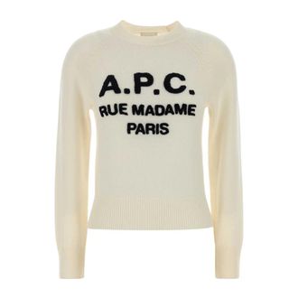 A.P.C. A.p.c., Femme, Pulls, Blanc, Taille: 44 FR Pulls &agrave; col rond