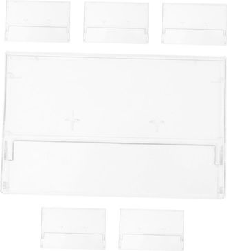 SOLUSTRE 6stücke Teiliges Transparente Kassettentruhe Aus Kunststoff Robustes Aufbewahrungsgehäuse Für Standard-Kassetten Stapelbar Und Platzsparend Für Büro U