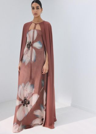 Mango Longue cape ceinture &agrave; nouer nude - Femme - XS-S - MANGO