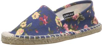 Pieces HAISHA Espadrillos Flower New DK.Blue, Damen Espadrilles, Blau (Dark Blue), 42 EU