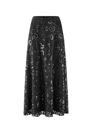 Riani Midi-Rock aus Bestickter Spitze