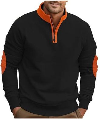 Generico Chandails Homme Col Moyen &agrave; Quatri&egrave;me Slim Fit L&eacute;ger Col Loupoir Pull D&eacute;contract&eacute; Pulls Classique Intemporel Cardigan de Gentleman Britannique Minimal