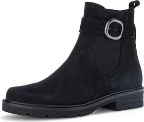Gabor Femme Bottines, Dame Bottines Chelsea,Semelle int&eacute;rieure Amovible,fourr&eacute;,Bottes dhiver,Demi-Bottes,Noir (Schwarz/Altsilber) / 17,37.5 EU / 4.5 UK