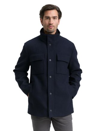 Tom Tailor Herren 1046984 2-in-1 Wolljacke mit Abnehmbarer Innenjacke, 10668-Sky Captain Blue, XL