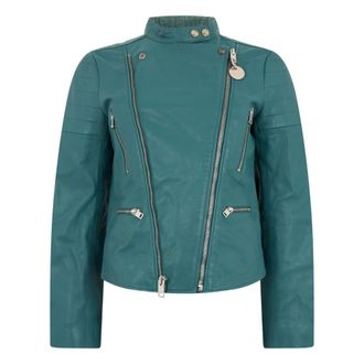 Diesel Lederjacke - - Jackets - Damen - Gr&uuml;n - M