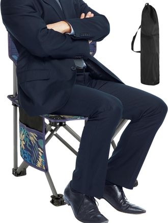 Generico Campingstuhl mit Rucksack: Tragbares, faltbares und robustes Design mit Seitentasche, unterst&uuml;tzt eine maximale Kapazit&auml;t von 286 kg, kompakter und ro