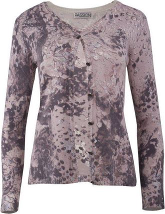 Passioni Cardigan Twinset mit abstraktem Blumen- und Schlangenmuster