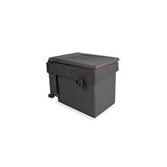 Emuca Poubelles de Porte de Meuble, Compartiment de d&eacute;chets, conteneur de 15L avec Couvercle Automatique et Fixation &agrave; la Porte