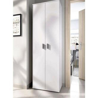Dmora Dmora - Armoire polyvalente Dmiani, Meuble de rangement multifonction, Armoire à 2 portes, 61x35h190 cm, Blanc
