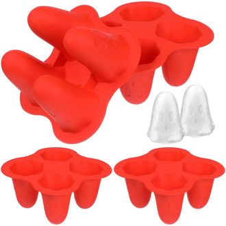TOPBATHY HEMOTON 4 Stück Geister Eiswürfelformen Halloween Eiswürfelschalen Silikon Ice Cubes Mold Tray Geister Eisbereiter Formen Halloween Party Eisformen, P