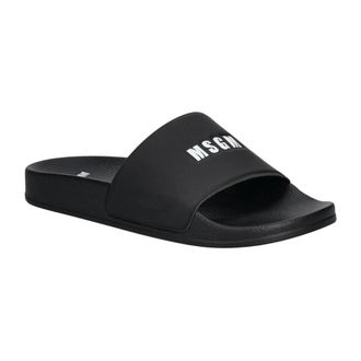 Msgm Logo-Pr&auml;gung Slides - - Shoes - Damen - Schwarzk - 36 EU
