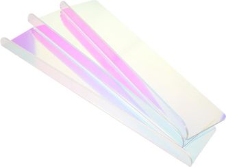 Lurrose 3 St&uuml;ck Schwebende Acryl Wandregale 40X9X3cm Vielseitige H&auml;ngeregale f&uuml;r Bad K&uuml;che und Wohnzimmer Robuste Wandablage f&uuml;r B&uuml;cher Dekoration und Utensil