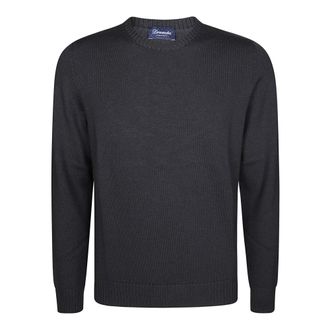Drumohr Pull col rond en m&eacute;rinos - Homme - Pulls - Gris - Taille: M