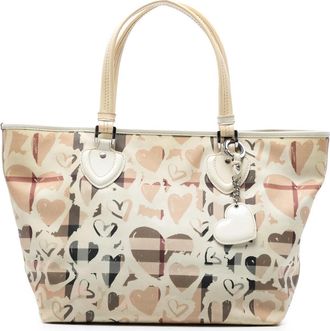 Burberry Shopper - House Check Coated Canvas Hearts Gracie Tote - Gr. unisize - in Braun - f&uuml;r Damen