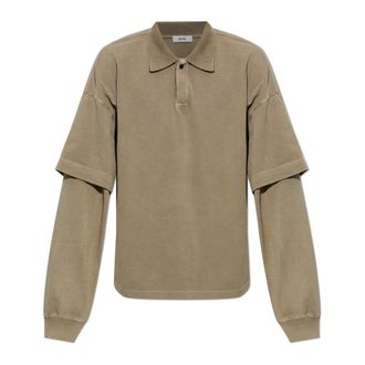 A Gold E Curren Double Sleeve Polo - - Tops - Herren - Grau - L