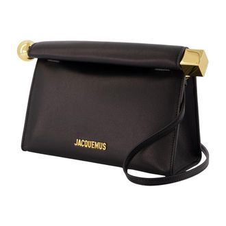 Jacquemus Le Sac Rond Carr&eacute; Shoulder Bag - Black