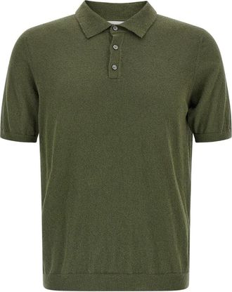 Roberto Collina Homme, Tops, Vert, Taille: 2XL Polo en coton &eacute;ponge