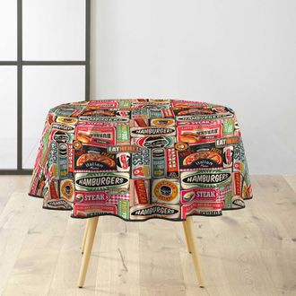 Douceur d'Intérieur Tischdecke rund (Ø 160 cm) Americano, PVC Bedruckt