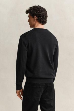 GANT V-Ausschnitt-Pullover CLASSIC COTTON V-NECK Regular fit mit V-Ausschnitt