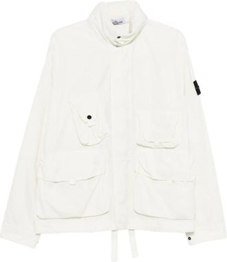 Stone Island Homme, Vestes, Blanc, Taille: M Logo Patch Light Jacket