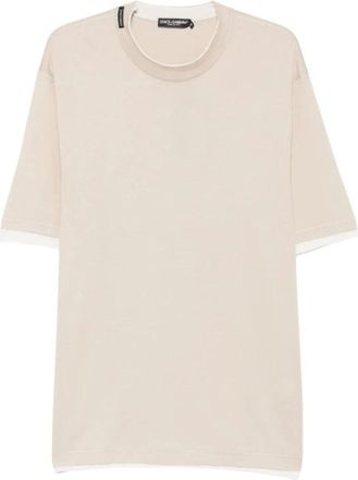 Gucci T-Shirt mit Lagen-Effekt - - Tops - Herren - Beige - L