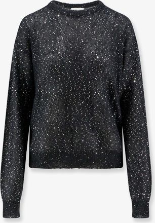 Nude Mohair blend sweater with sequins - NUDE - gender_Woman