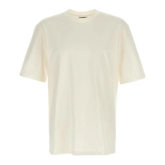 Jil Sander Baumwoll-T-Shirt mit Rundhalsausschnitt - - Tops - Herren - Wei&szlig; - S