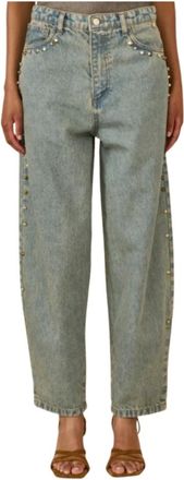 Souvenir Femme, Jeans, Bleu, Taille: 42 FR Denim Balloon Borchie