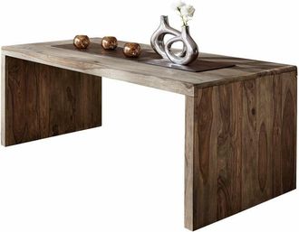 Massivmoebel24 Schreibtisch Sheesham 200x90x77 grau ge&ouml;lt nature grey 712