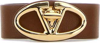 Valentino Garavani unisex, Accessoires, Brun, Taille: S Bracelet VLogo en cuir
