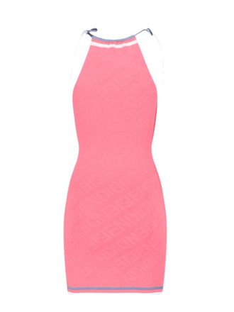 Fendi Viscose Blend Mini Dress - Pink