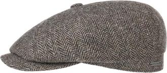 Stetson Casquette Hatteras Classic Wool Homme - Type Gavroche Laine avec visière, Doublure, Doublure Automne-Hiver - 58 cm Marron foncé