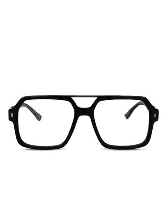 Dsquared2 Eyewear Eckige Brille mit D2-Logo - Schwarz