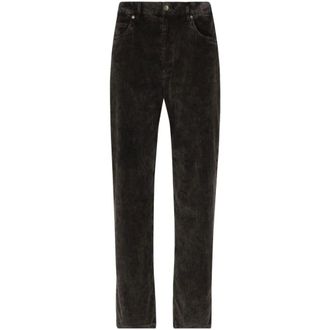 Dolce & Gabbana Homme, Pantalons, Brun, Taille: M Pantalon 5 Poches en Velours C&ocirc;tel&eacute;