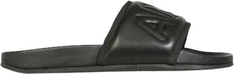 AMBUSH Leather Slide Sandals - Black