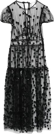 Cecilie Bahnsen Nanna sequin blossom dress - Schwarz