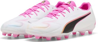 Puma Chaussures de football KING 20 MATCH FG/AG Unisexe, Chaussures, Blanc, 40.5