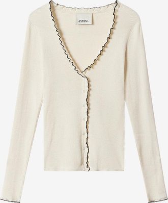 Isabel Marant Cardigan Izae - Femme - &Eacute;cru - Taille 38 - Isabel Marant