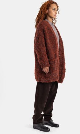CASEY CASEY Womens Elsa Cardigan Brown Sweater