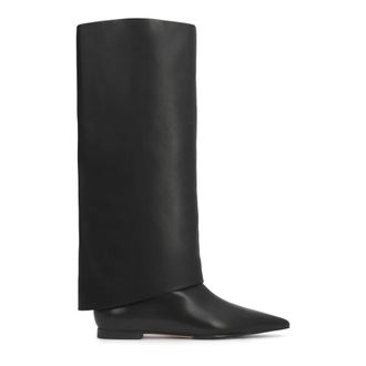 Kazar Hohe Lederstiefel mit architektonischem Obermaterial - - Shoes - Damen - Schwarzk - 38 EU